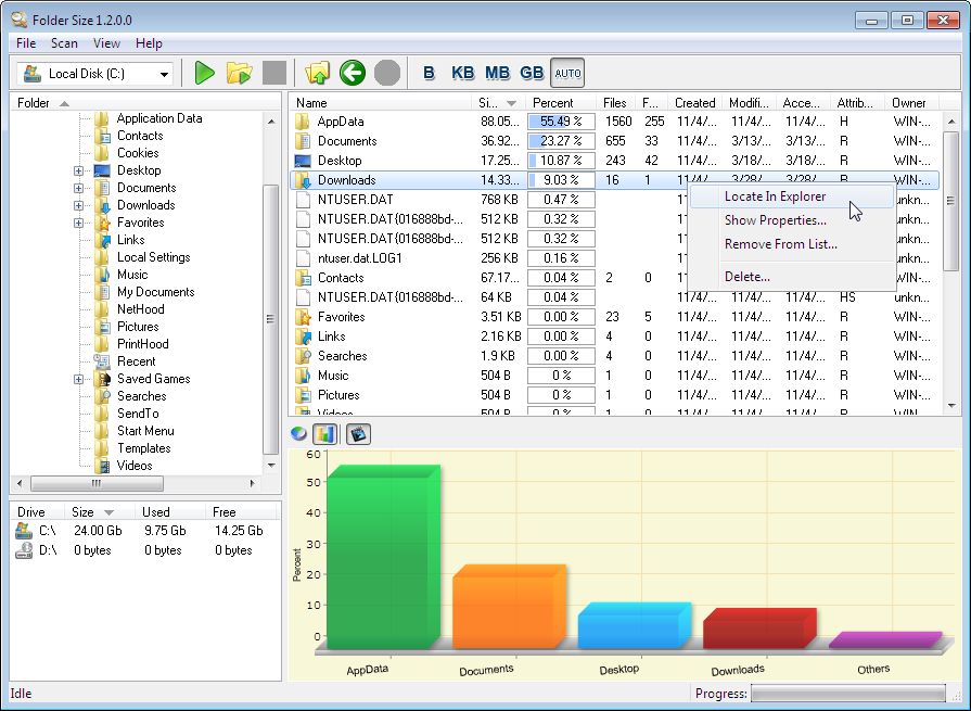 Best Directory Size Folder Size Statistics And Disk Size Analyzer 