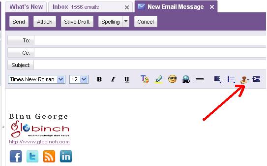 Add Email Signatures With Images To GMail Yahoo Mail AOL Hotmail Globinch Everyday 